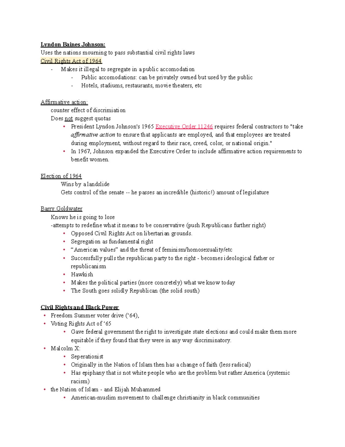 Apush The Stormy Sixties - Lyndon Baines Johnson: Uses the nations ...