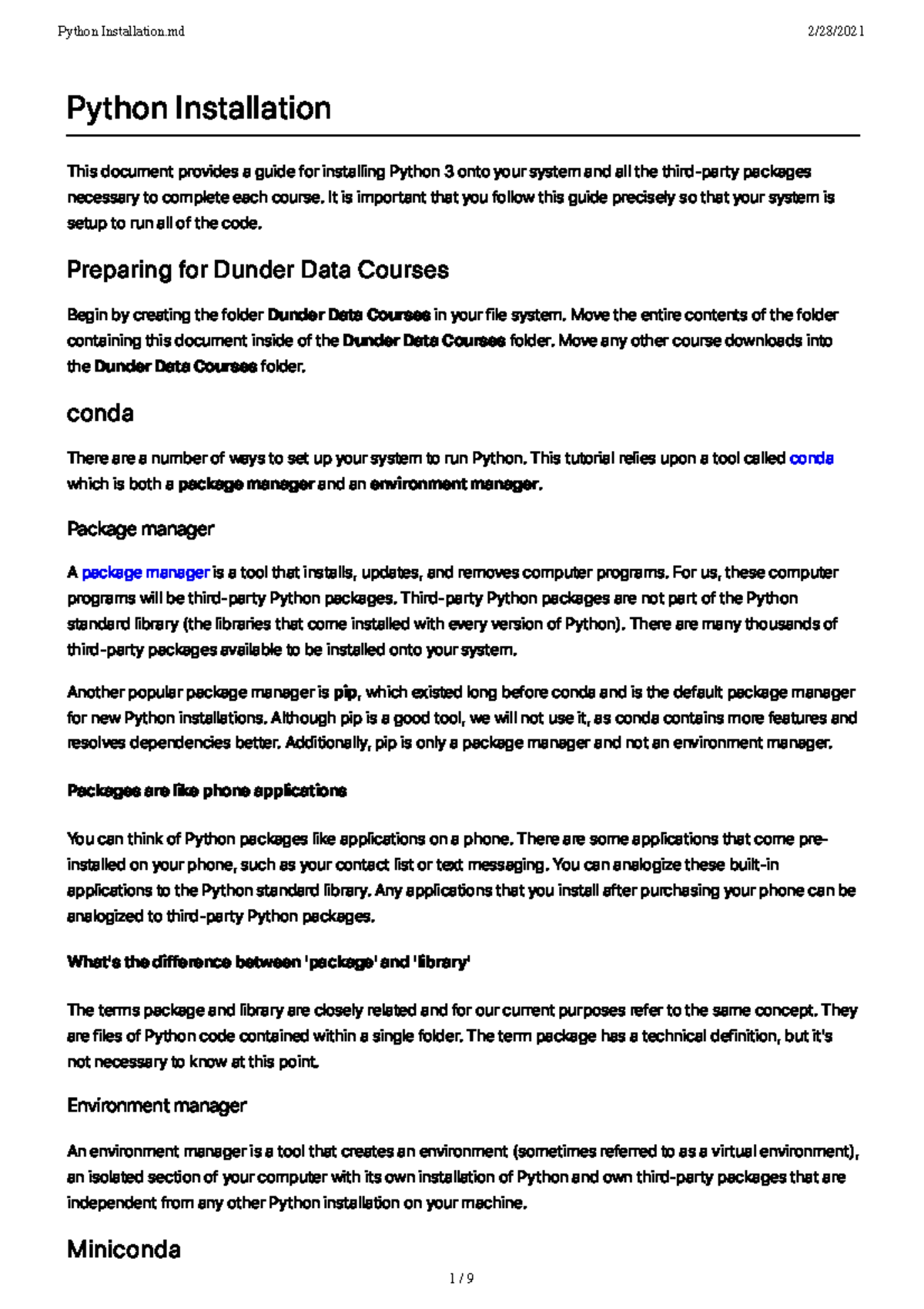 Python Installation Installation Tutorial Python Installation This Document Provides A Guide