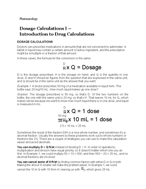 LPN - This is coursework for Pharmacology. - Pharmacology Dosage ...