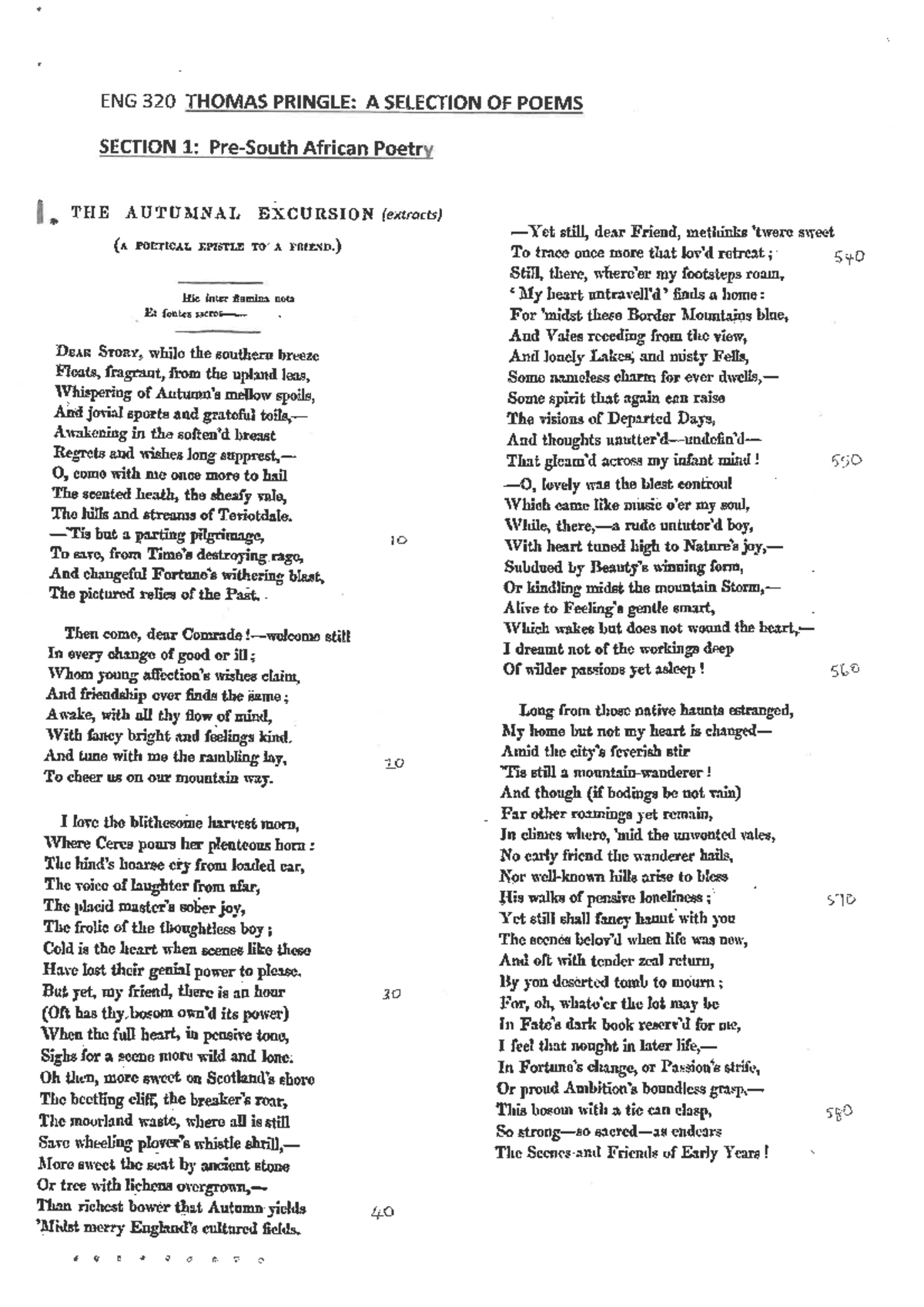 ENG 320 Pringle Poems for Study - ENG 220 - Studocu