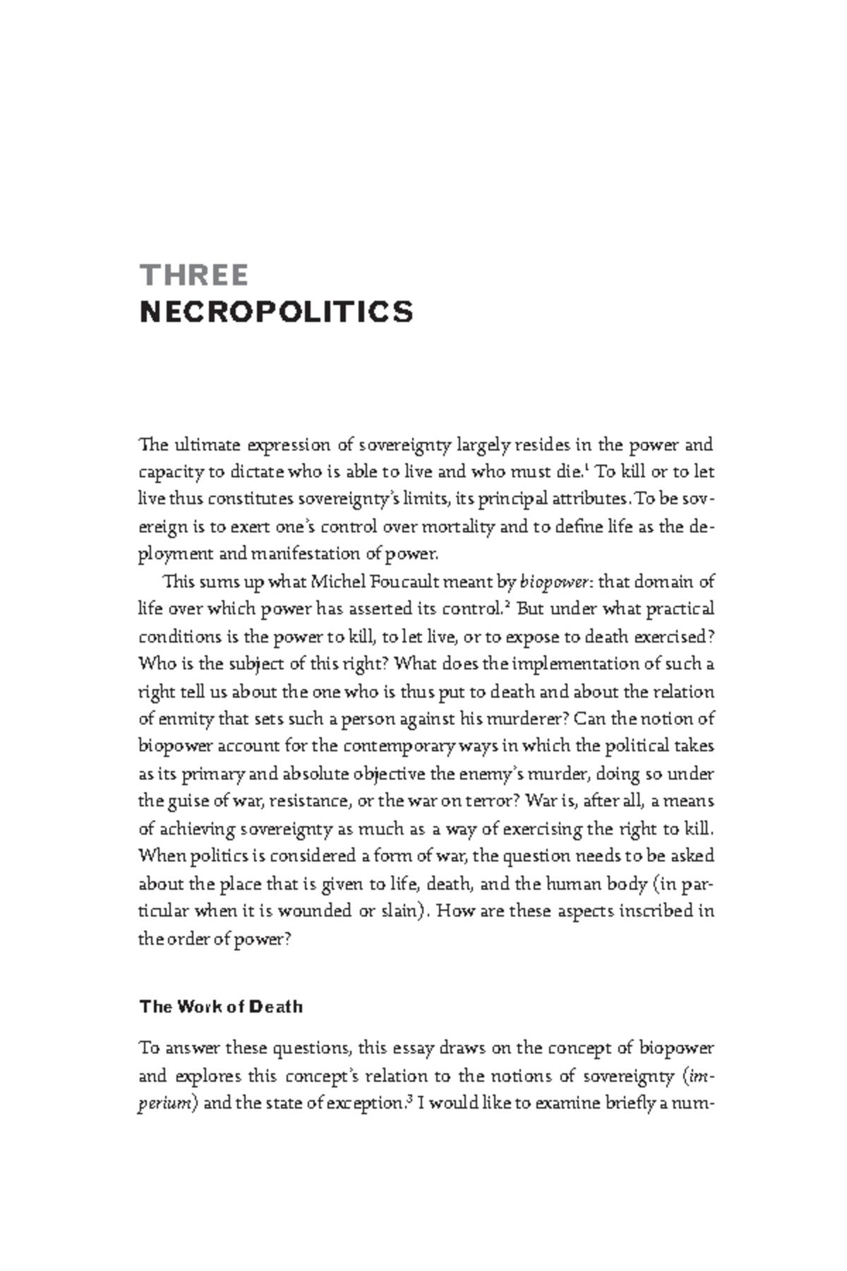 Necropolitics achille mbembe essay - THREE NECROPOLITICS The ultimate ...