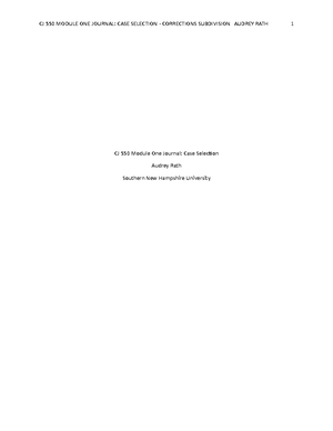 CJ550 Module one Activity - The Cleveland County Sheriff’s office is a ...