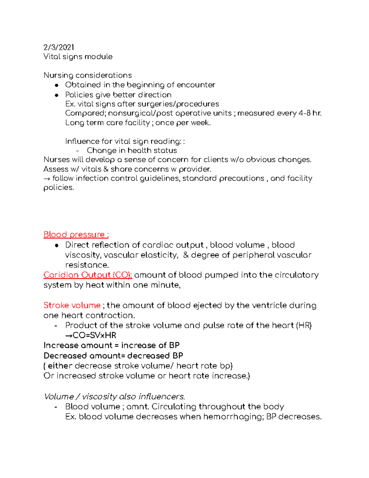 Vital signs moduele for practice studying - 2/3/ Vital signs module ...