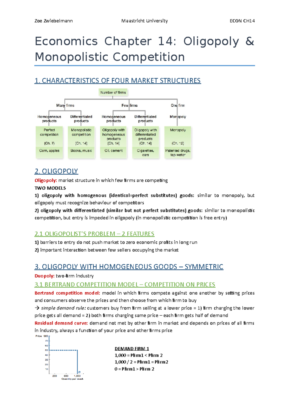 Economics Chapter 14 (incl info lecture) - Economics Chapter 14 ...