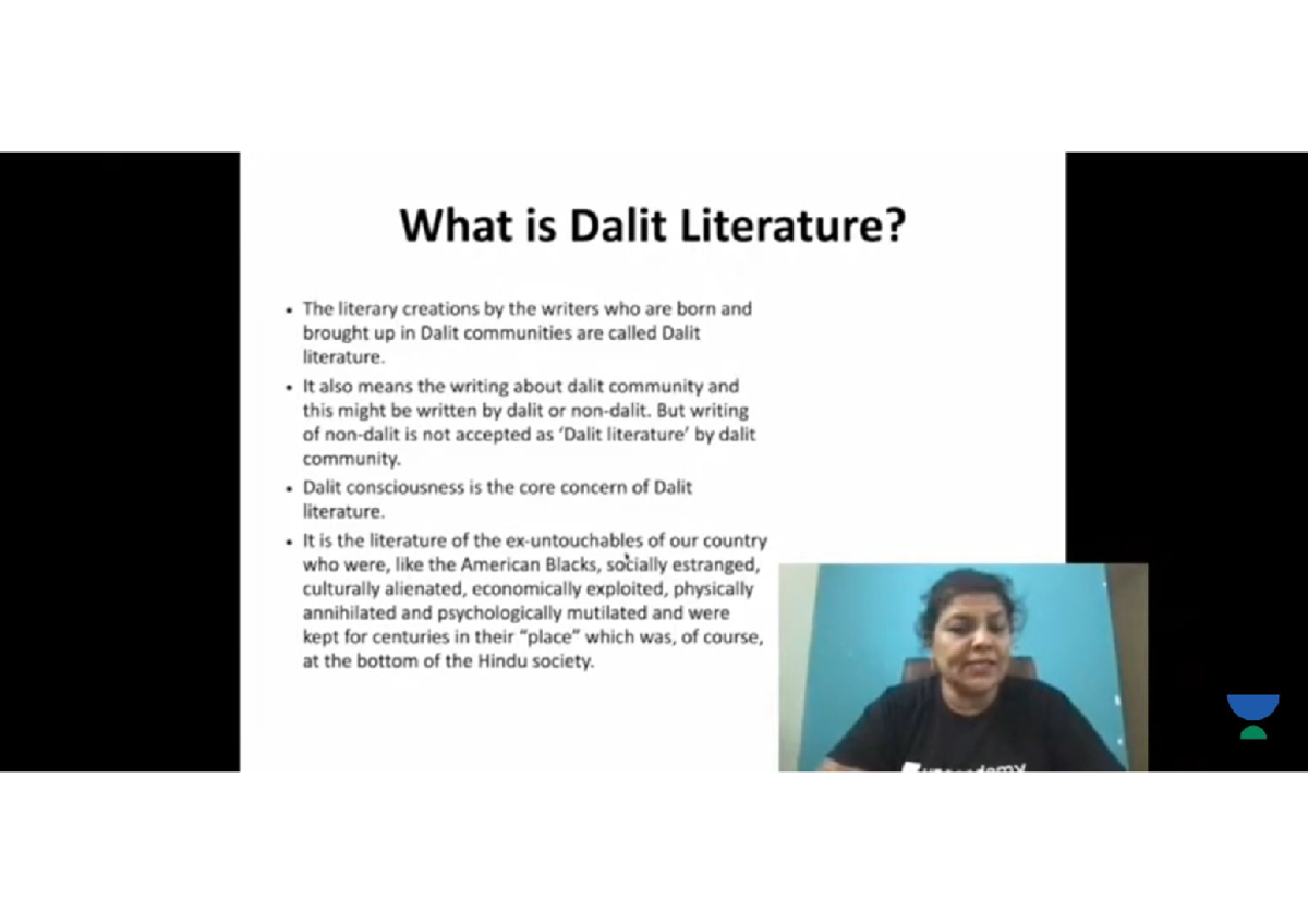 Dalit literature - Histry - Studocu