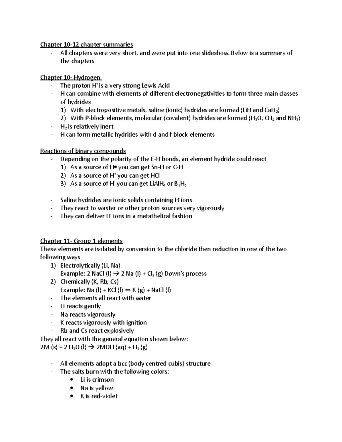 Chapter 10-12 summary - Ata - Chapter 10-12 chapter summaries - All ...