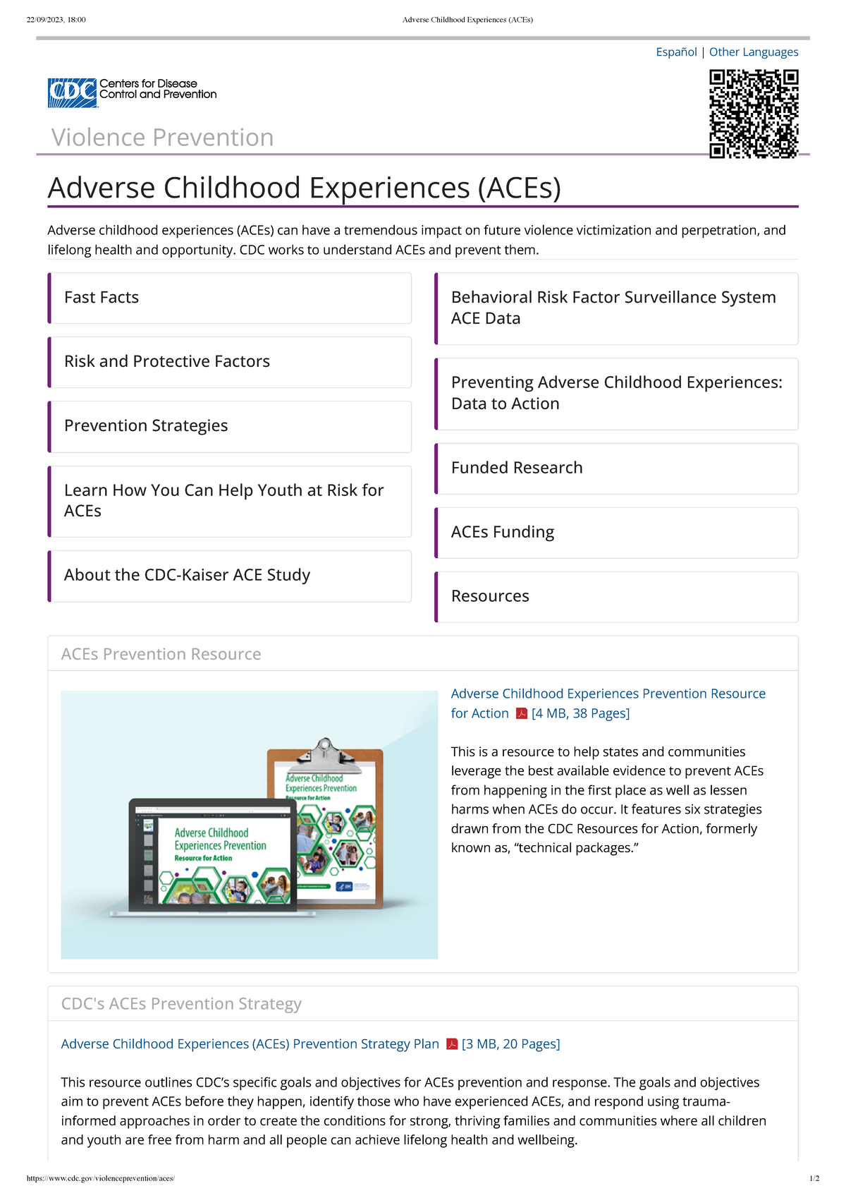 Adverse Childhood Experiences (ACEs) - 22/09/2023, 18:00 Adverse ...