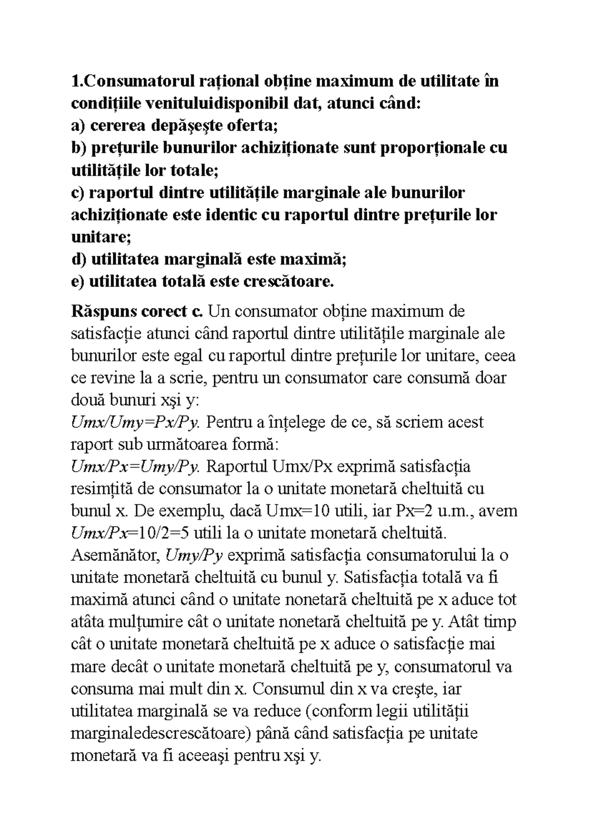 Aplicatii Rezolvate consumatorul - 1 raţional obţine maximum de ...