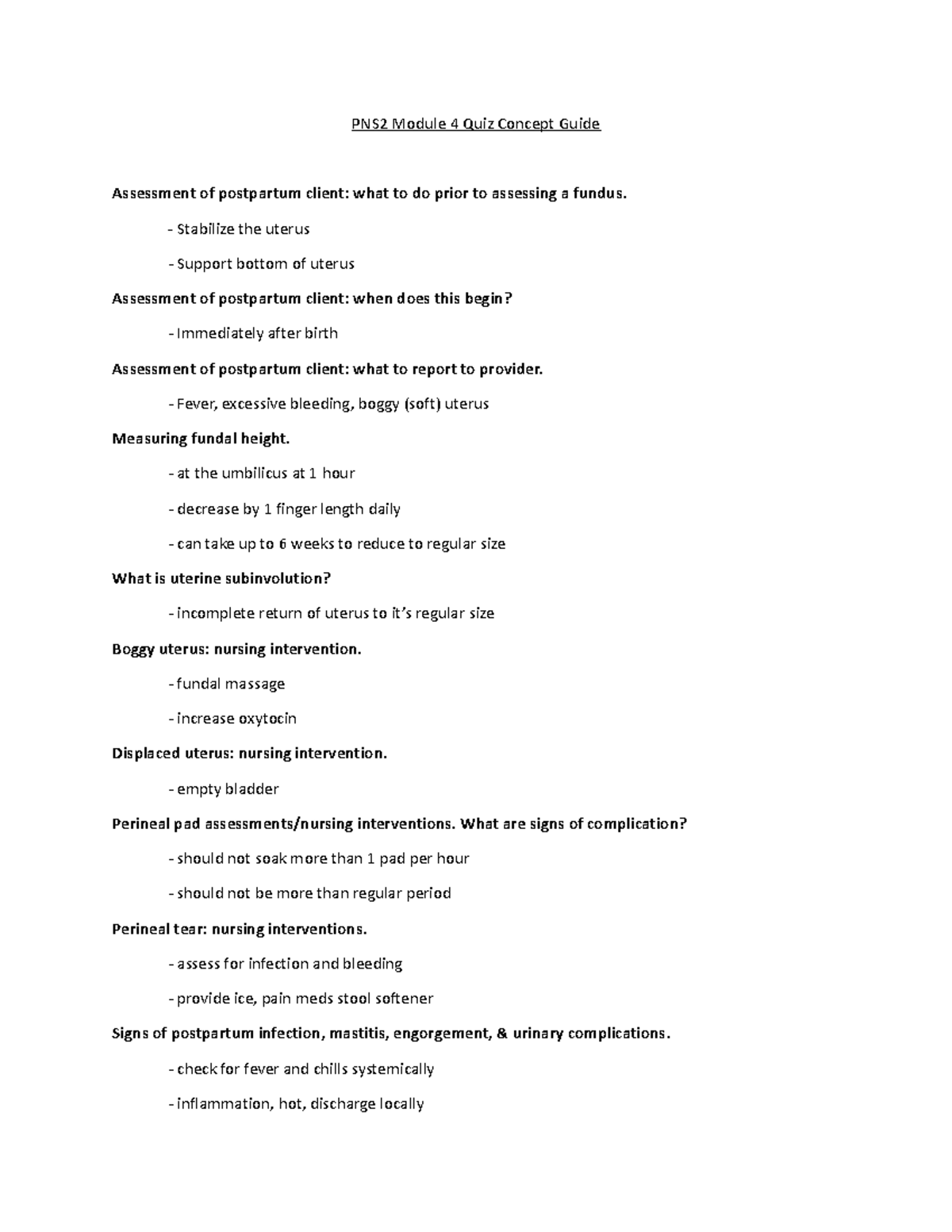 PNS2 Module 4 Quiz Concept Guide - PNS2 Module 4 Quiz Concept Guide ...