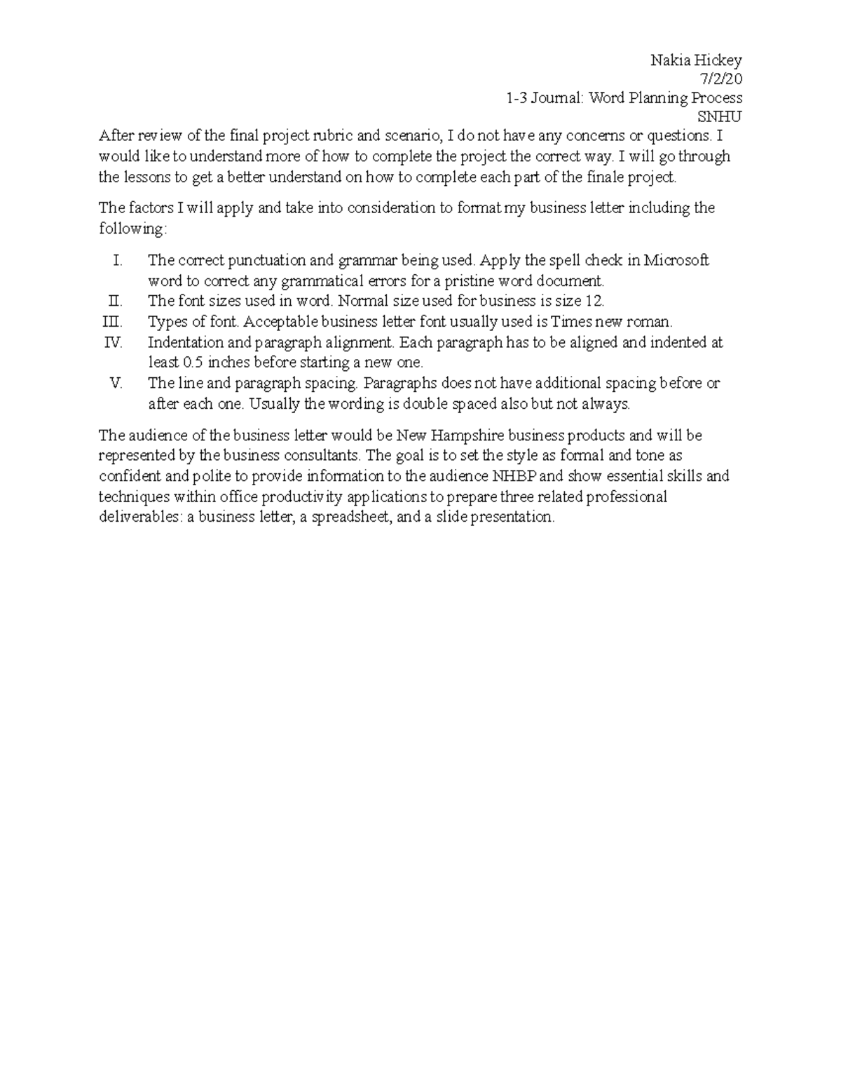 1 3 Journal Word Planning Process - Nakia Hickey 7/2/ 1-3 Journal: Word ...