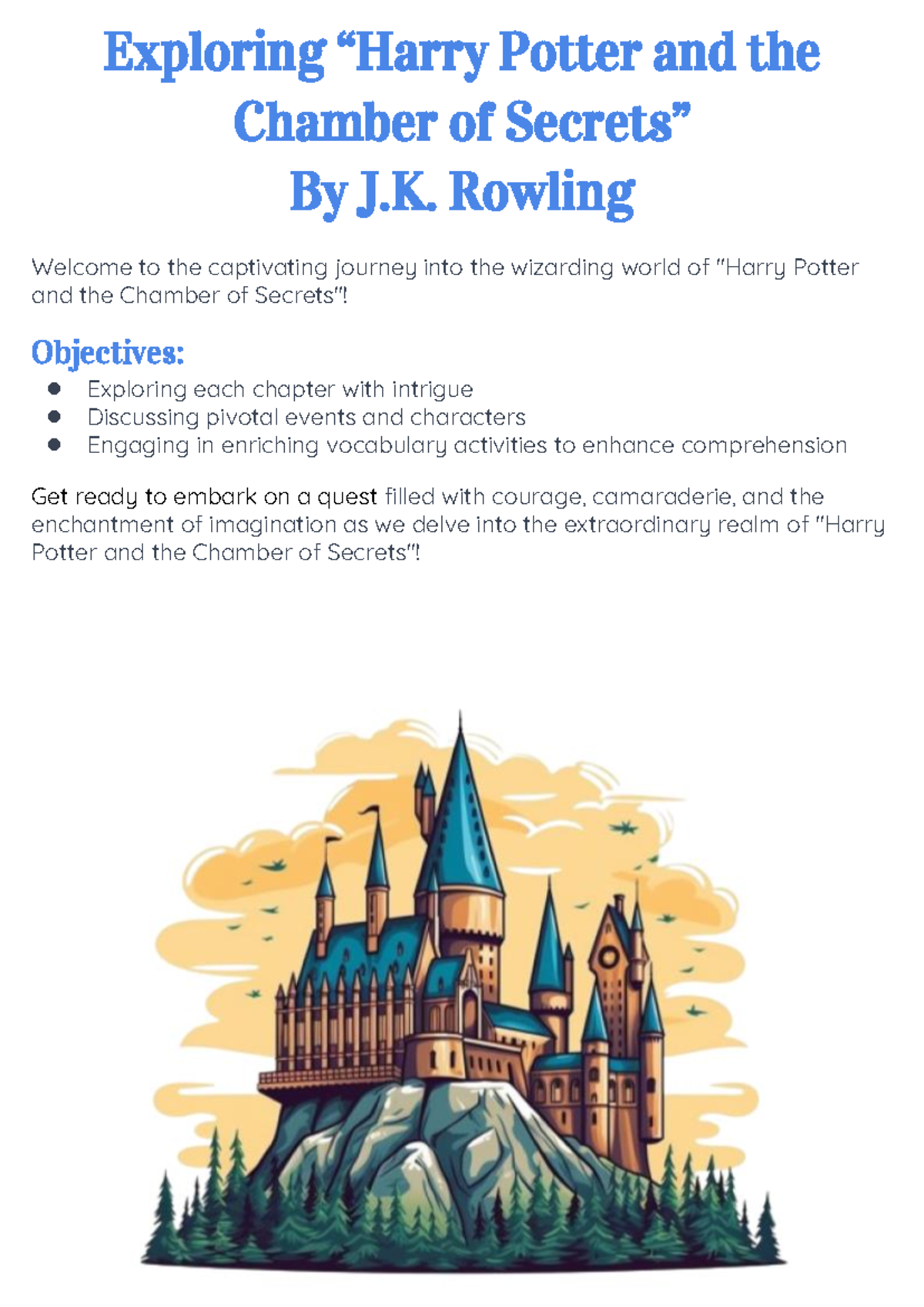 Harry Potter Book 2, Chapters 1-9 - Exploring “Harry Potter and the ...