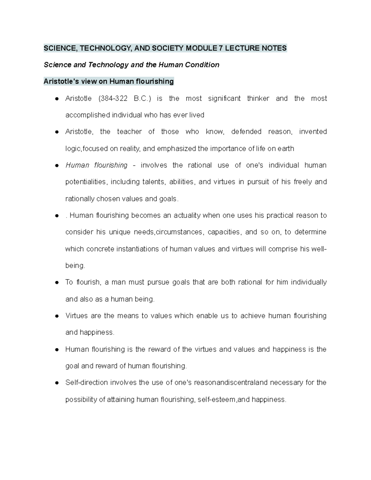 Science, Technology, AND Society Module 7 Lecture Notes - SCIENCE ...