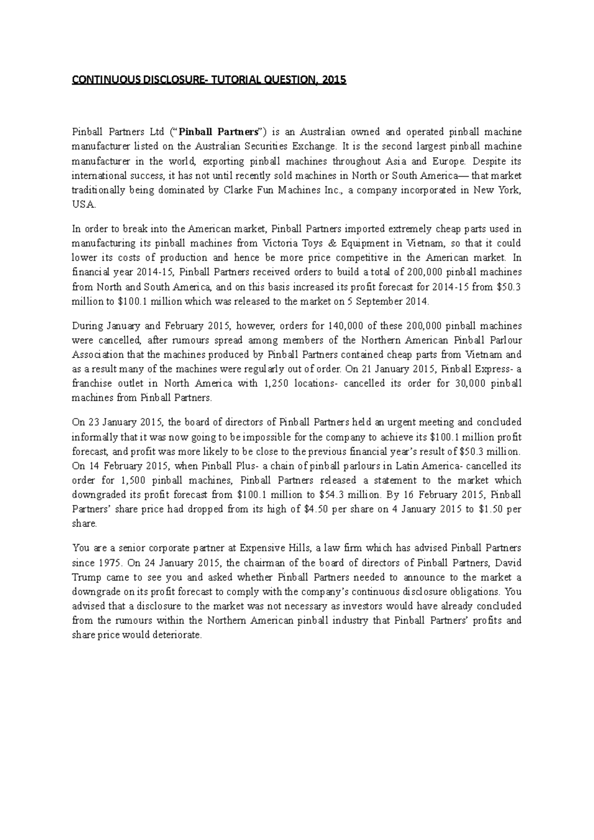 Continuous-Disclosure-Question - CONTINUOUS DISCLOSURE- TUTORIAL ...