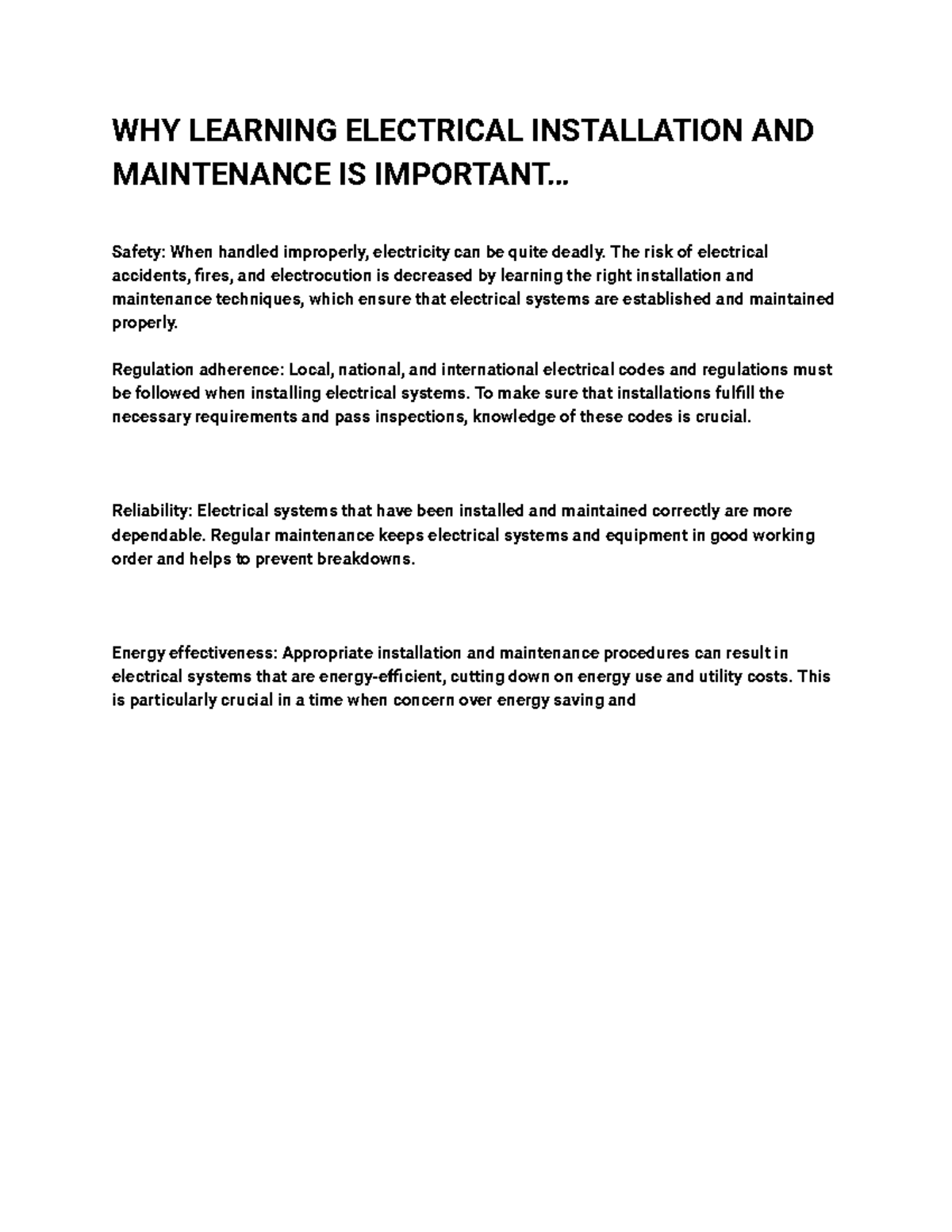 EIM - FROM INTERNET IDEAS - WHY LEARNING ELECTRICAL INSTALLATION AND ...