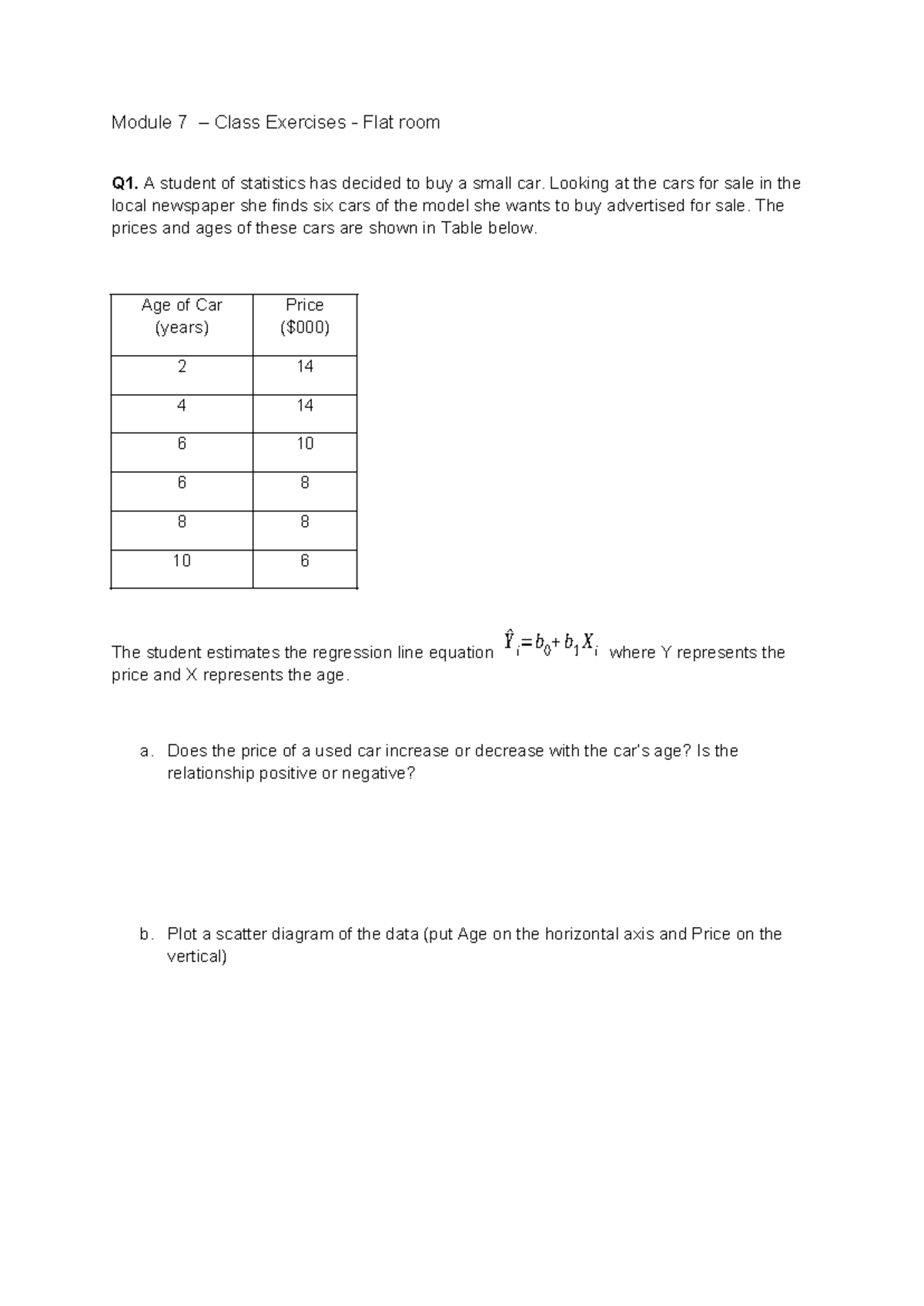 M7 - CC - Flat - lecture note week 7 - Module 7 – Class Exercises ...