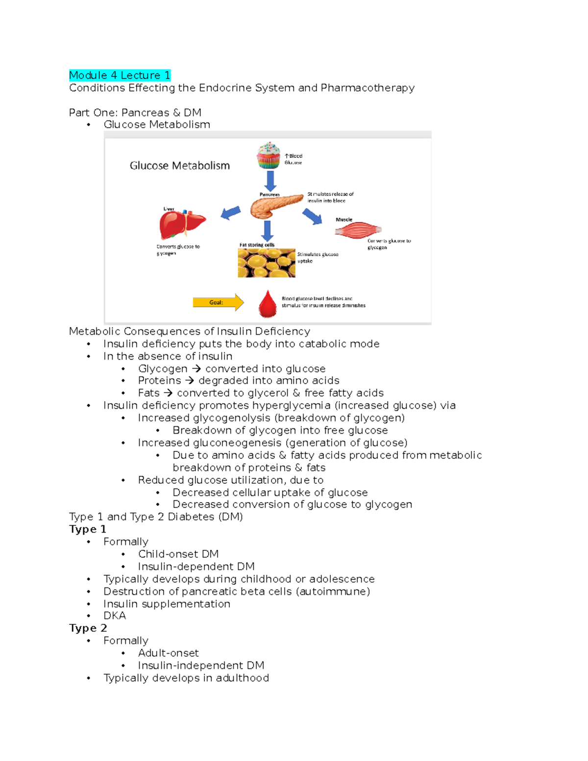 Patho Pharm II Module 4 - Lecture notes Lecture 4 - Module 4 Lecture 1 ...