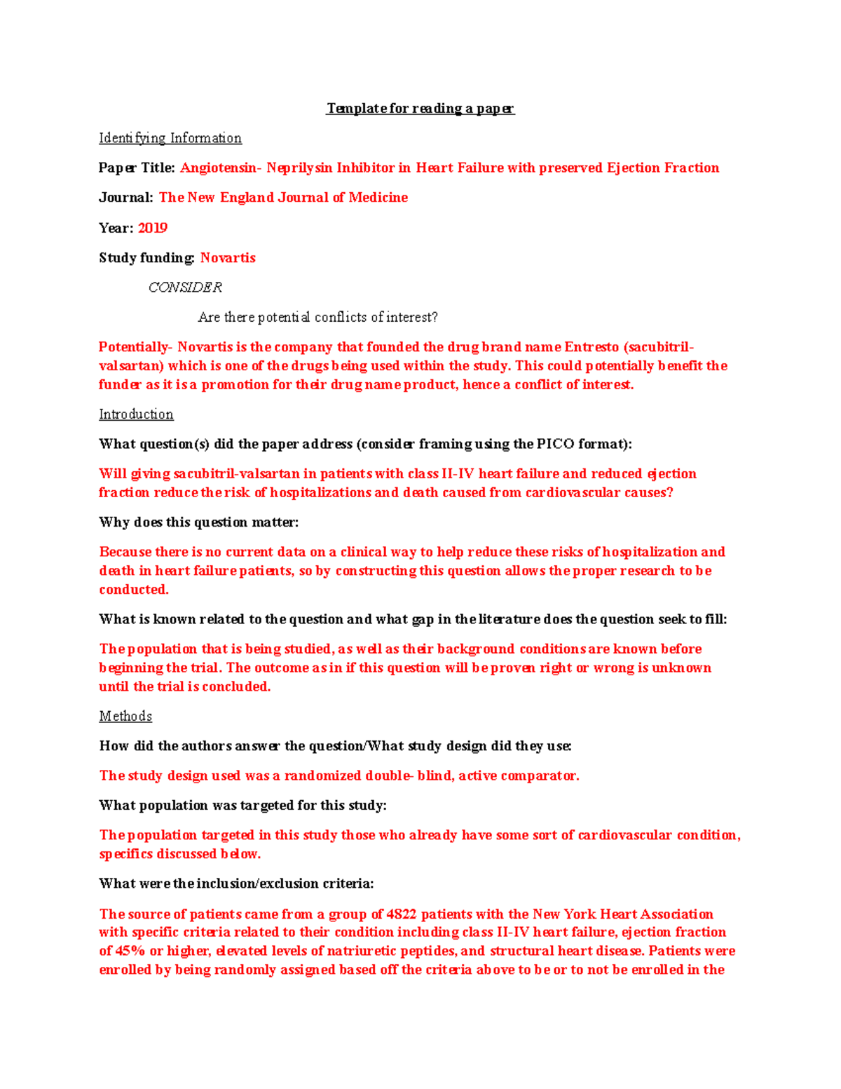 Template for Reading a paper-Assignment 22 - Template for reading a ...