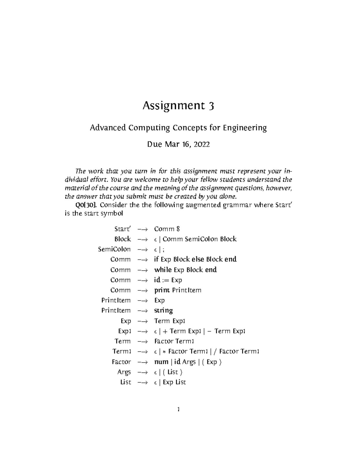 Acce 2022 assign 3 - ..... - Assignment 3 Advanced Computing Concepts for Engineering Due Mar 16 ...