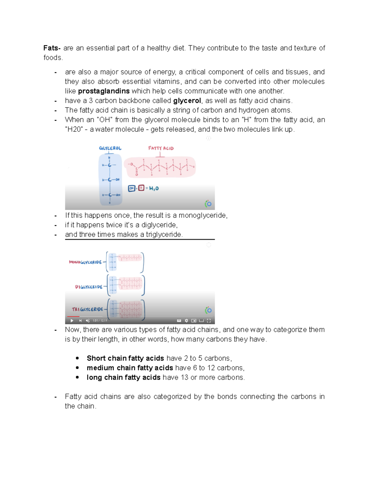 Fats - Notes - Fats- are an essential part of a healthy diet. They ...