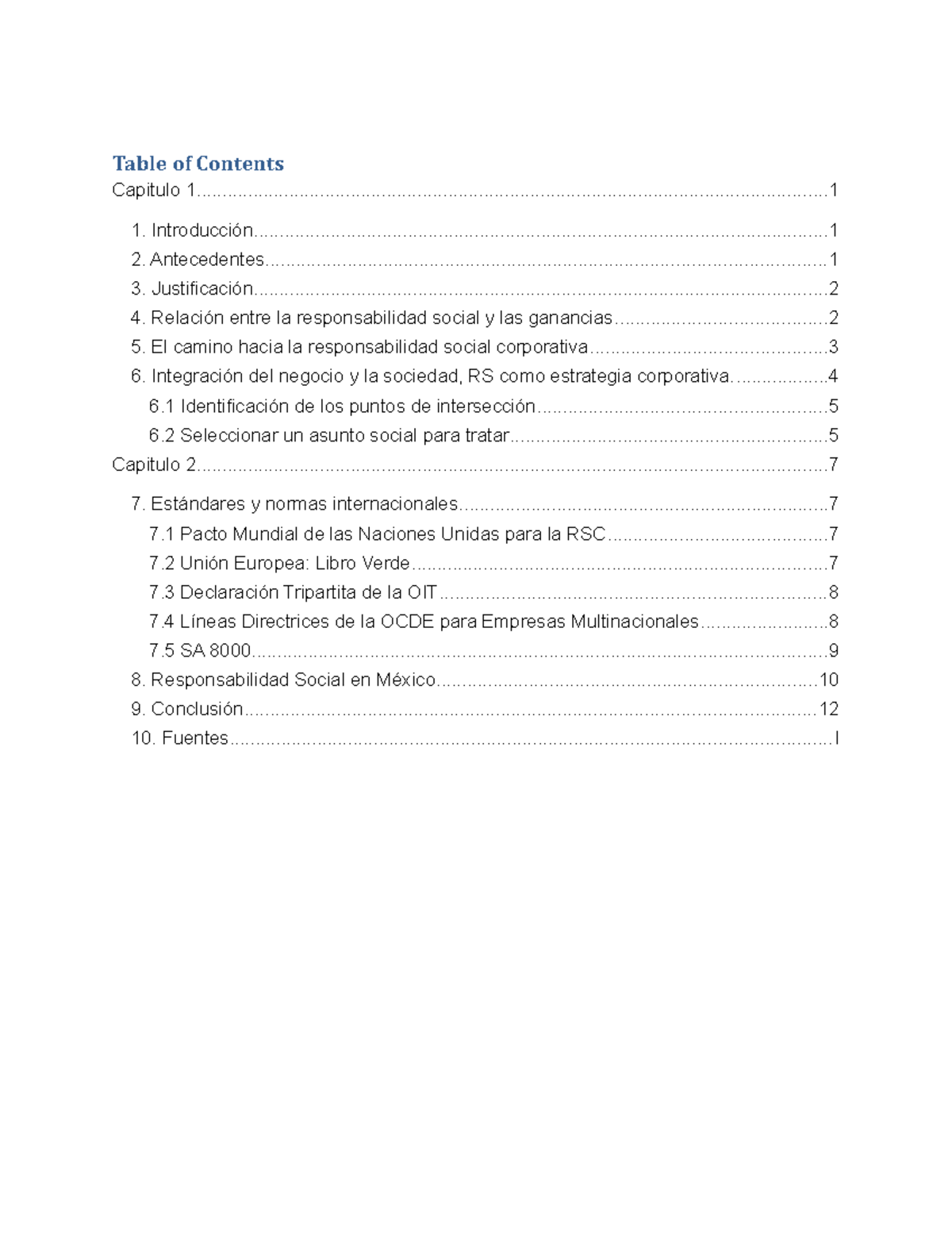Actividad B7- Cristina Moreno - Table of Contents Capitulo - Studocu