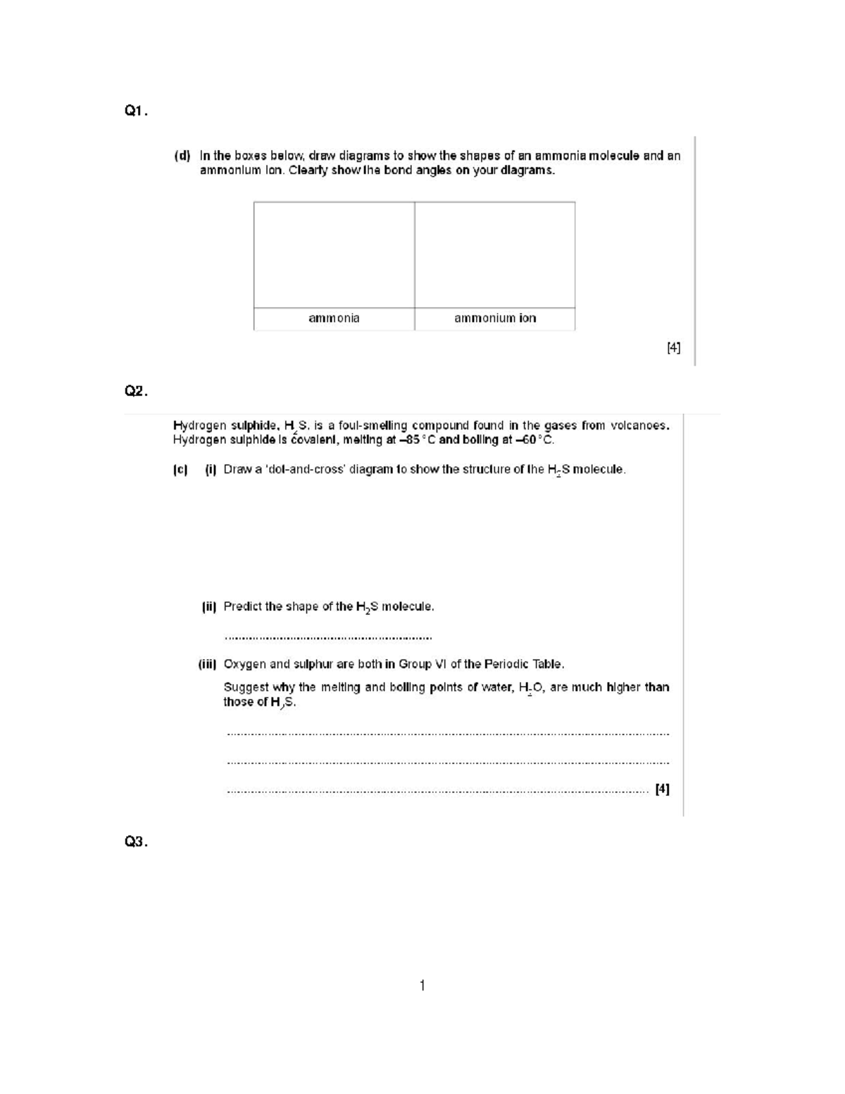 Chemical bondin qp - Chemistry - Q2. Q3. Q10. Q12. Q15. Q17. - Studocu