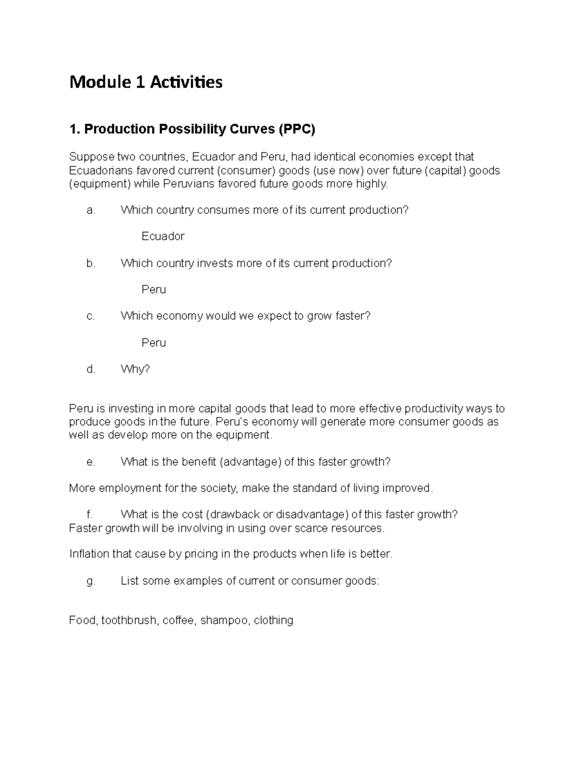 Mod 1-2 - Production Possibilities - Questions - Module 1 Activities 1 ...