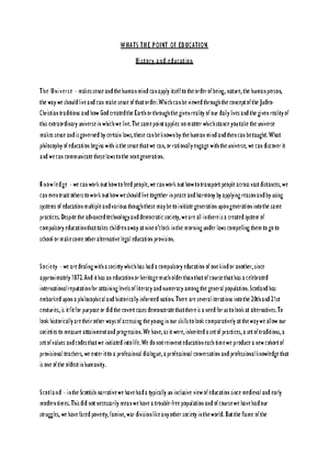 Whats the Point of Education Assessment - What’s the Point of Education ...