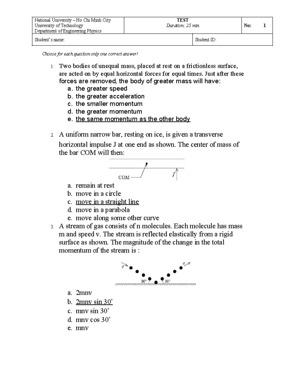 Q4-5 - Physics quiz - National University – Ho Chi Minh City University ...