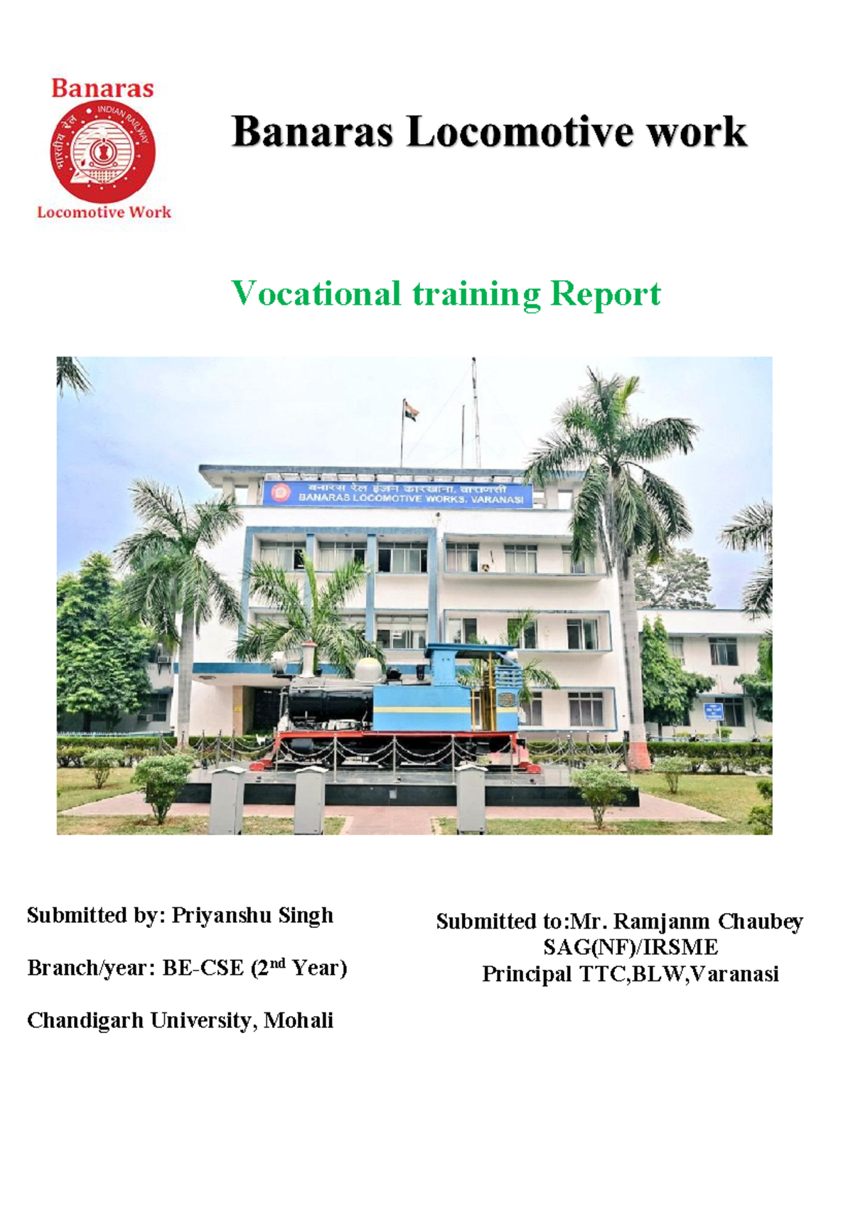 Main Internship report - Vocational training Report Submitted by ...