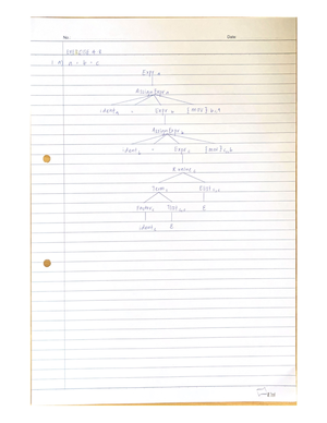 Tutorial 2 - principles of compiler - TUTORIAL 2: - Studocu