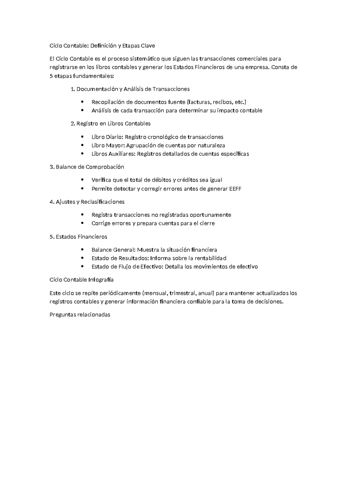 INFO PARA Infografia Ciclo Contable - Ciclo Contable: Definición y ...