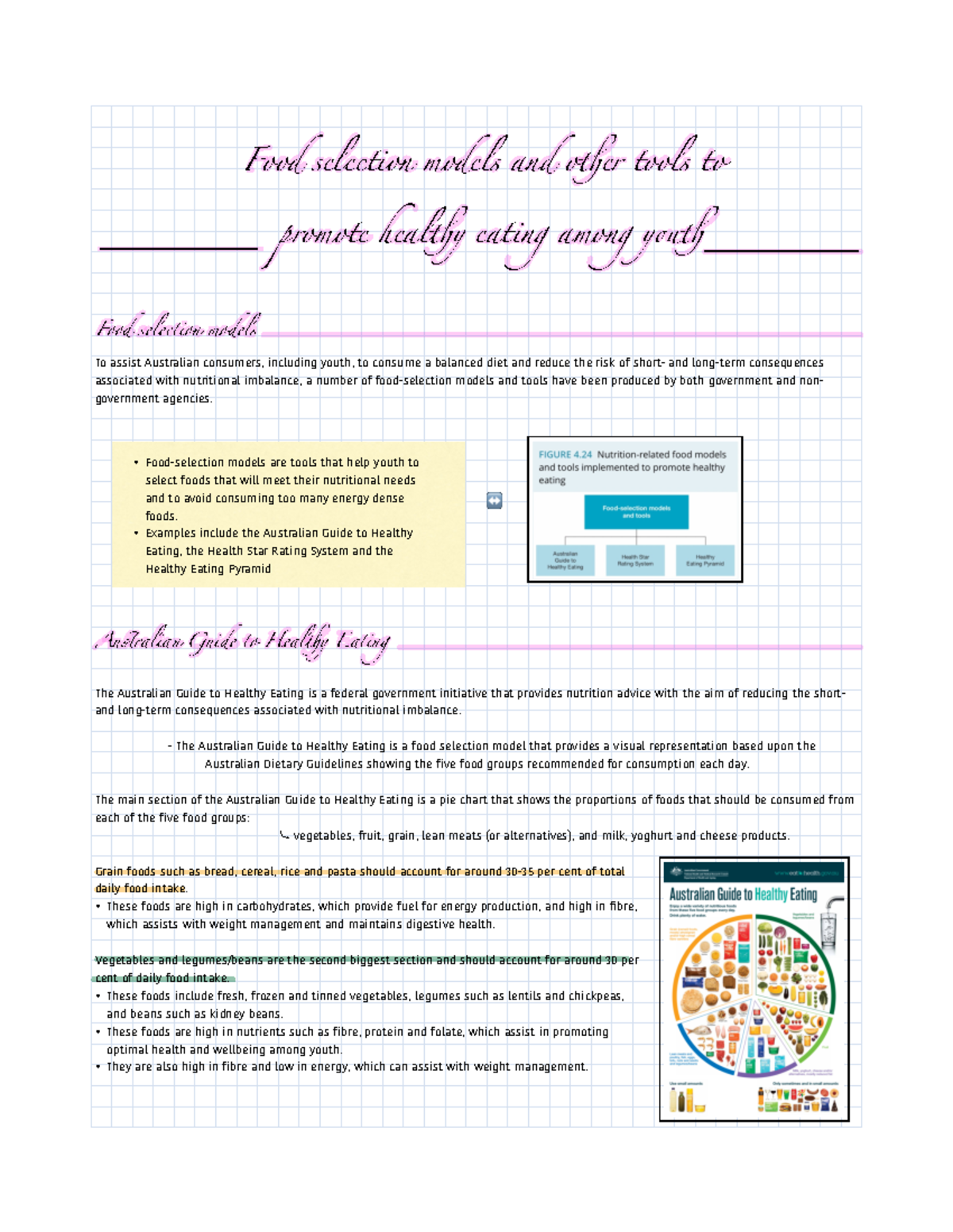Chapter 4 - nutrition and youth health and well-being (food selection ...