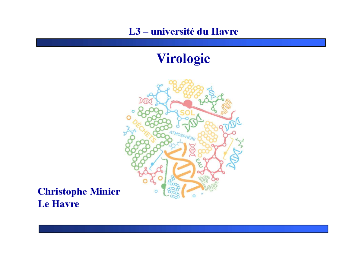 Virologie I-II-III - L3 – université du Havre Virologie Christophe ...