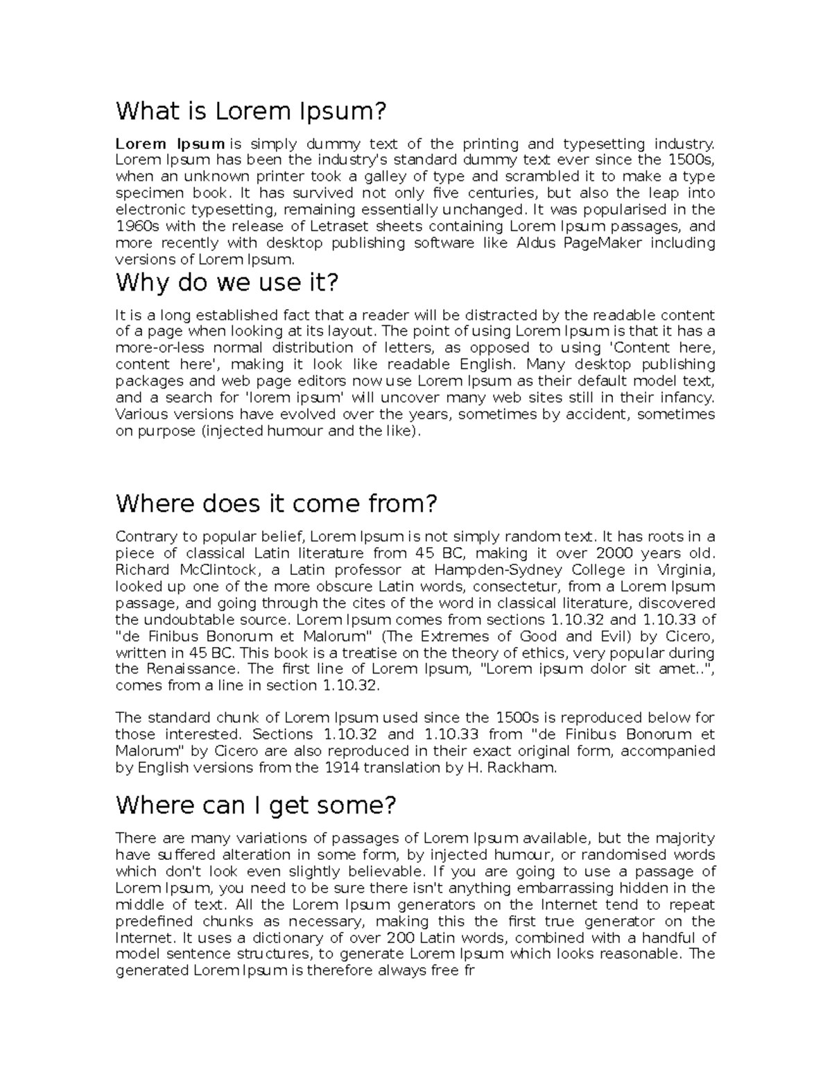 content from physical work with some samples - What is Lorem Ipsum ...