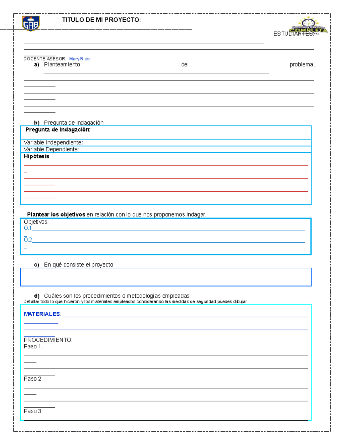 Titulo DE MI Proyecto - gfdgg - TITULO DE MI PROYECTO: - StuDocu