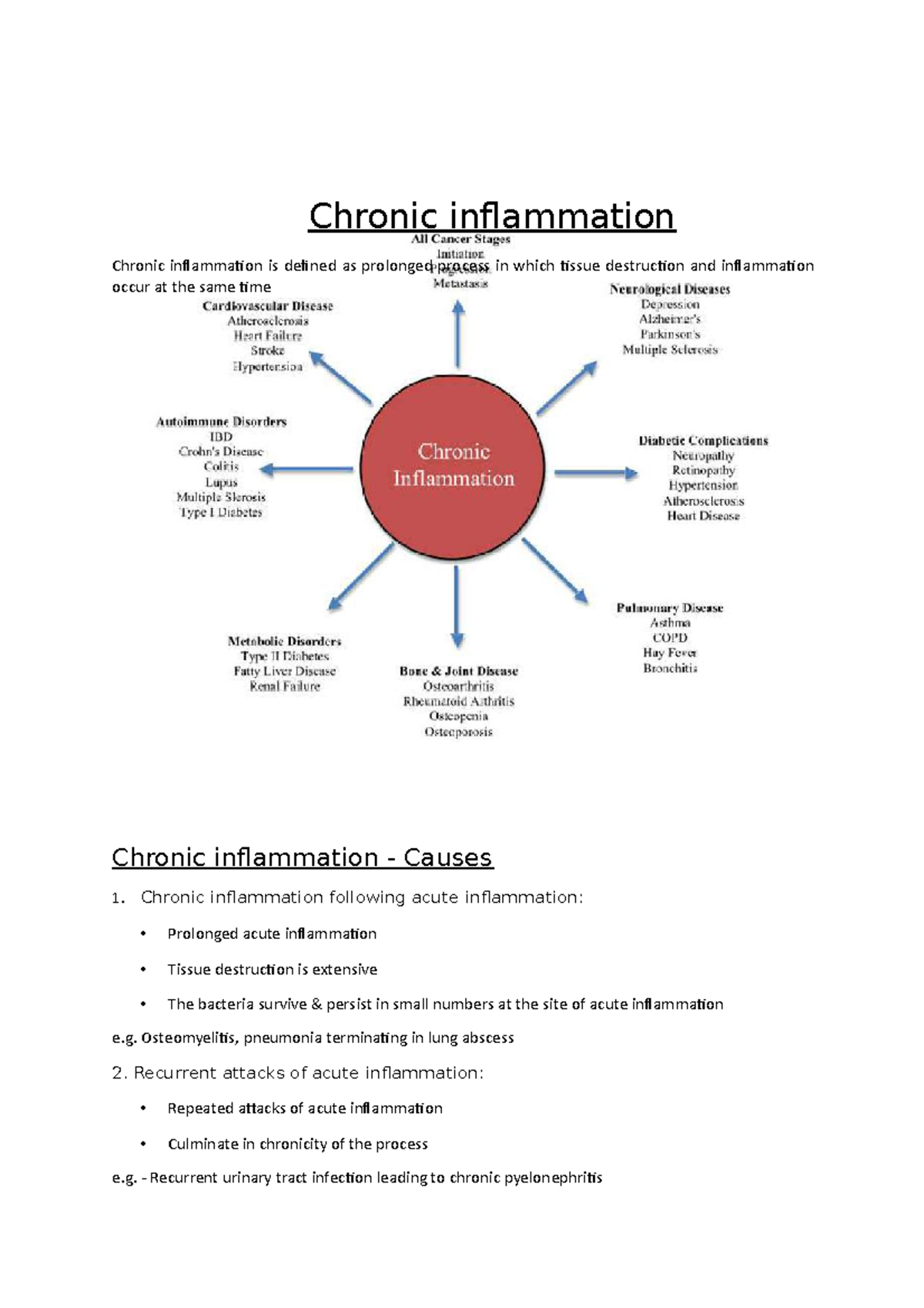 Chapter - 21 Inflammation- Chronic - Chronic inflammation Chronic ...
