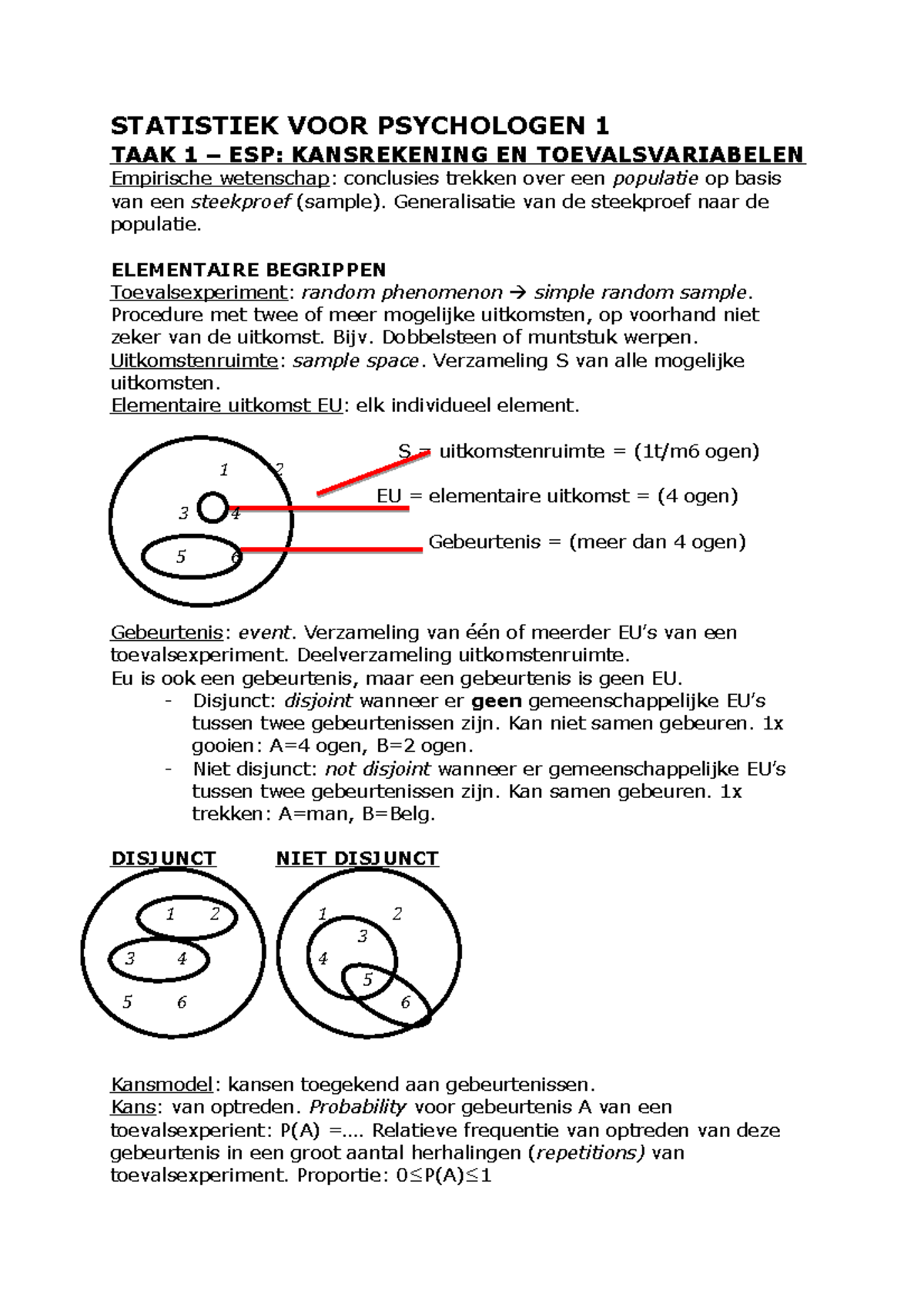 Statistiek VOOR Psychologen 1 - STATISTIEK VOOR PSYCHOLOGEN 1 TAAK 1 ...