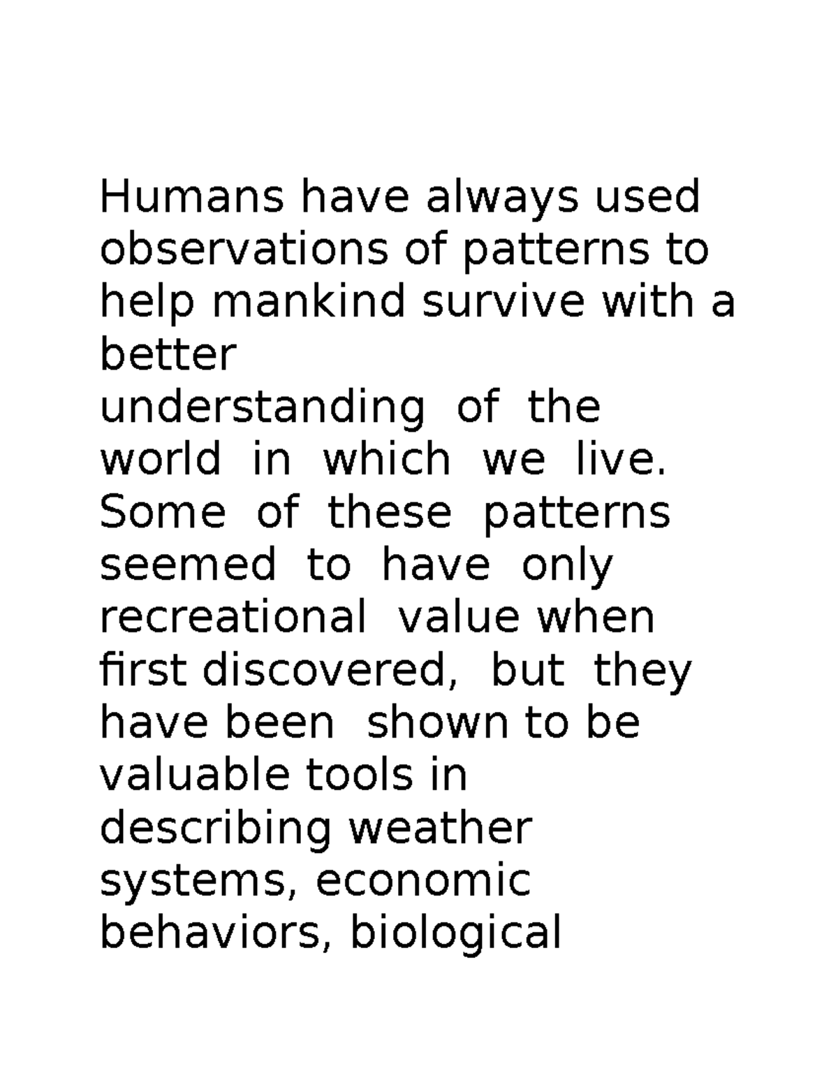 MMW-Chapter 1 - Statistics/Mathematics in the modern world - Overview ...