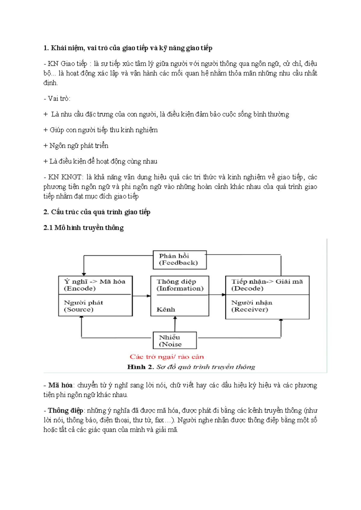 ôn tập KNGT - ôn tập KNGT - Kỹ Năng Giao Tiếp - Khái niệm, vai trò của ...