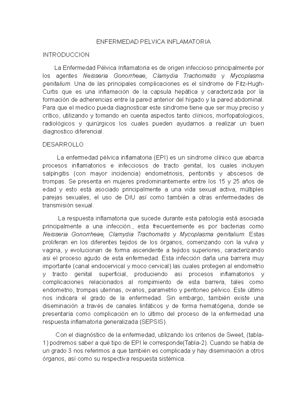 4 Enfermedad Pelvica Inflamatoria - Una de las principales ...