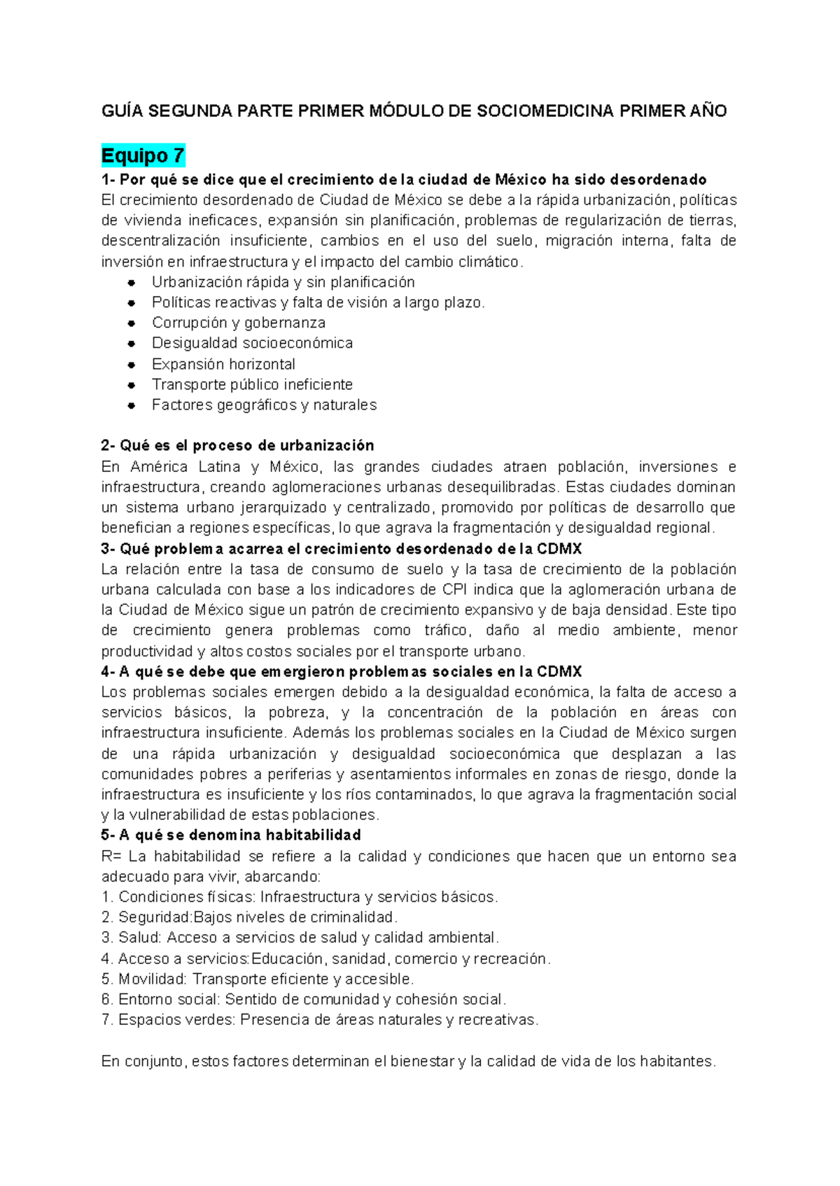 2da guia de primer modulo de sociomedicina - GUÍA SEGUNDA PARTE PRIMER MÓDULO DE SOCIOMEDICINA ...