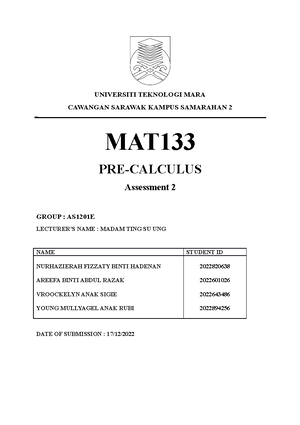 06 MAT183 Course Notes Chapter 1 - Chapter 1 Functions, Limits and ...