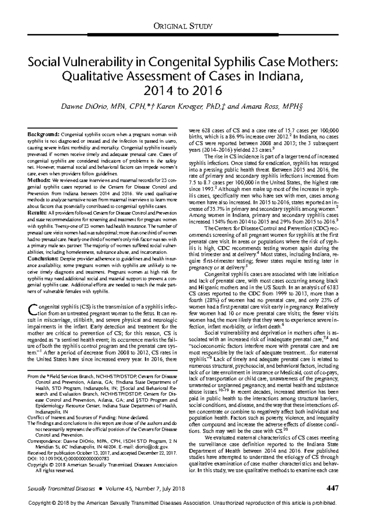 Cscasemoms - case study - Social Vulnerability in Congenital Syphilis ...