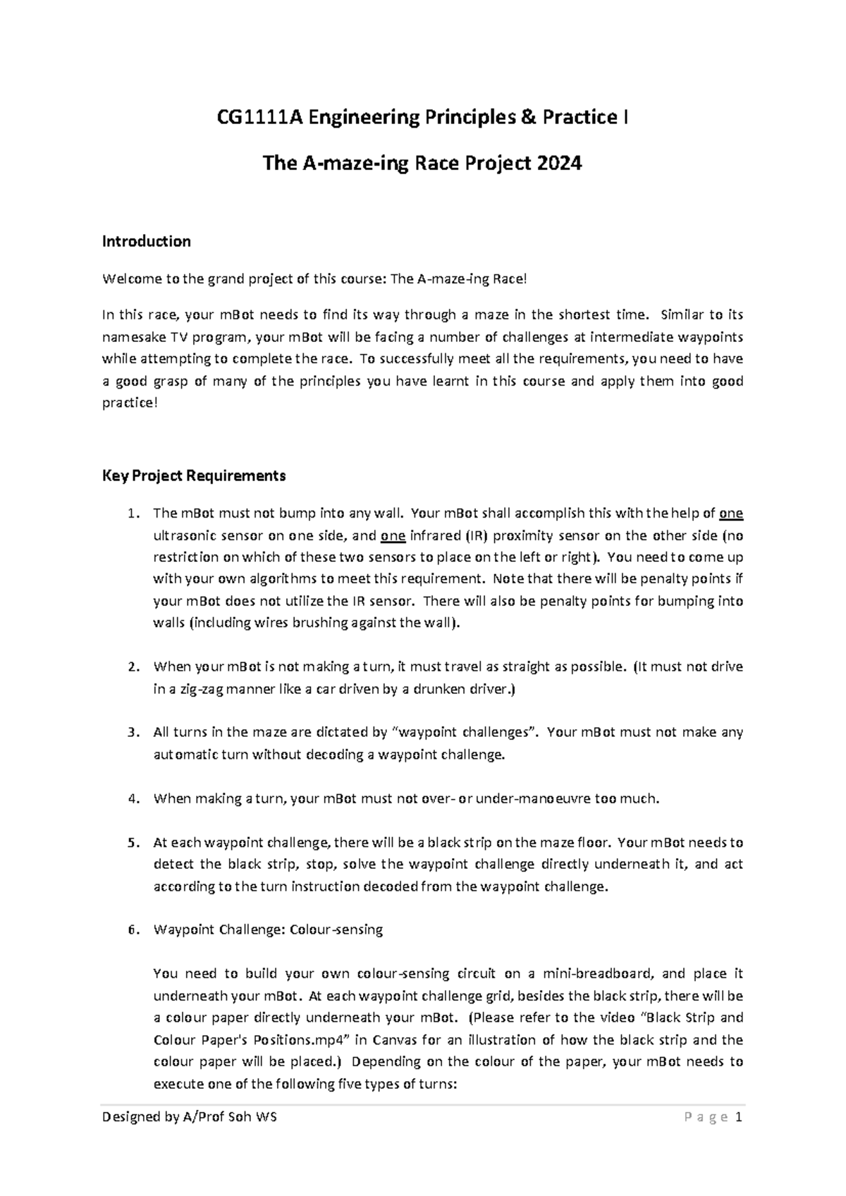 The A-maze-ing Race Project 2024 - CG1111A Engineering Principles ...