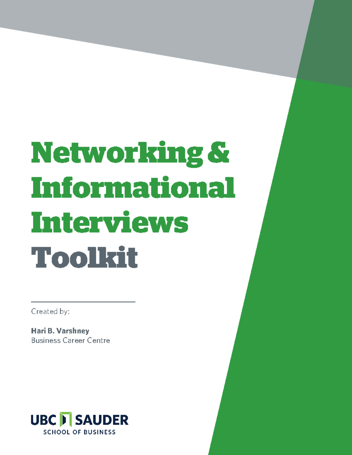 Networking informational interviews-2022 - Career Mindset Toolkit 1 of 22 Networking & - Studocu