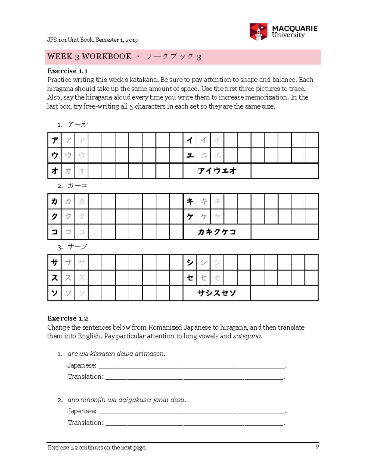 Week 3 Workbook - JPS 101 Unit Book, Semester 1, 2019 9 WEEK 3 WORKBOOK ...