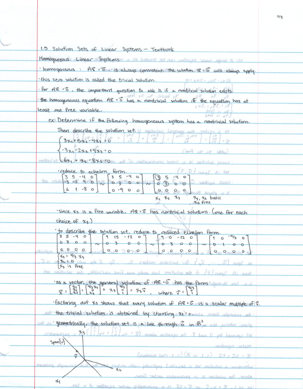 1.5 Solution Sets of Linear Systems - MATH 221 - Studocu