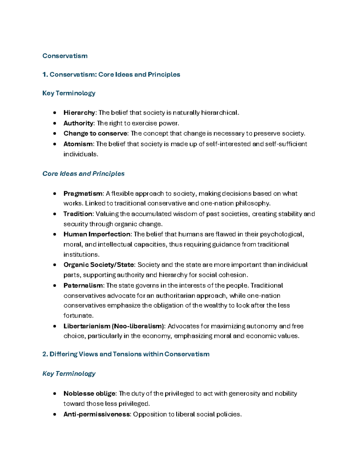 Conservatism- what you need to know from the spec - Conservatism ...