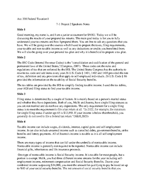4-3 Assignment Unique Circumstances - t VITA ACC 350 4 - 3 Assignment: Unique Circumstances ...