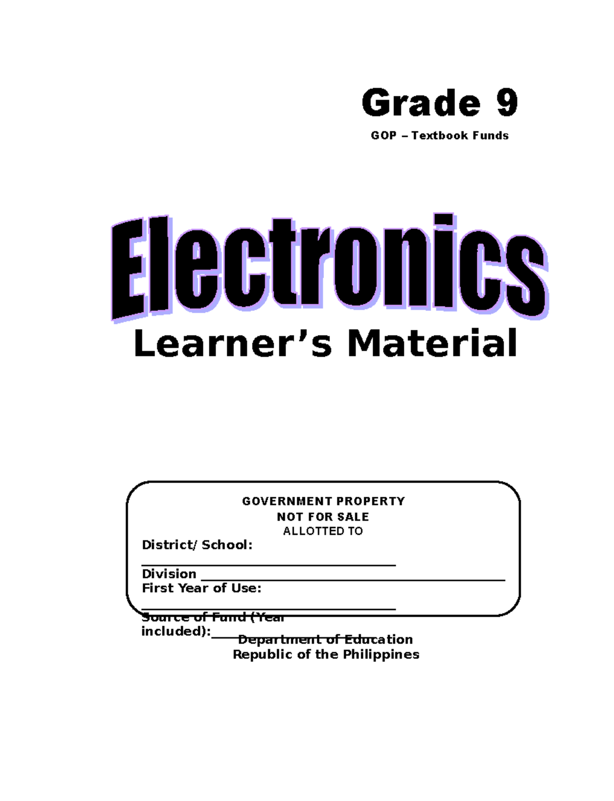Pdfcoffee - reference for EPAS g9 - Learner’s Material Department of ...